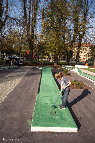 Mini Golf in the centre of Ljubljana | H2O Hostel Ljubljana